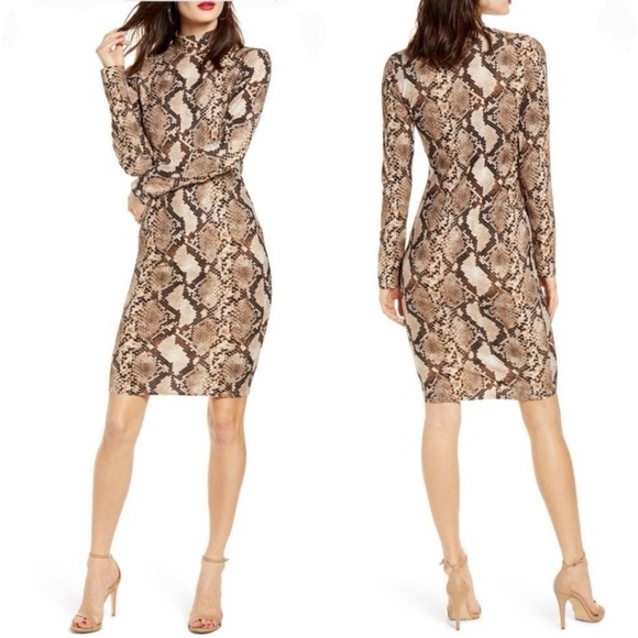 Leith | Dresses | Snakeskins Body Con Dress | Poshmark